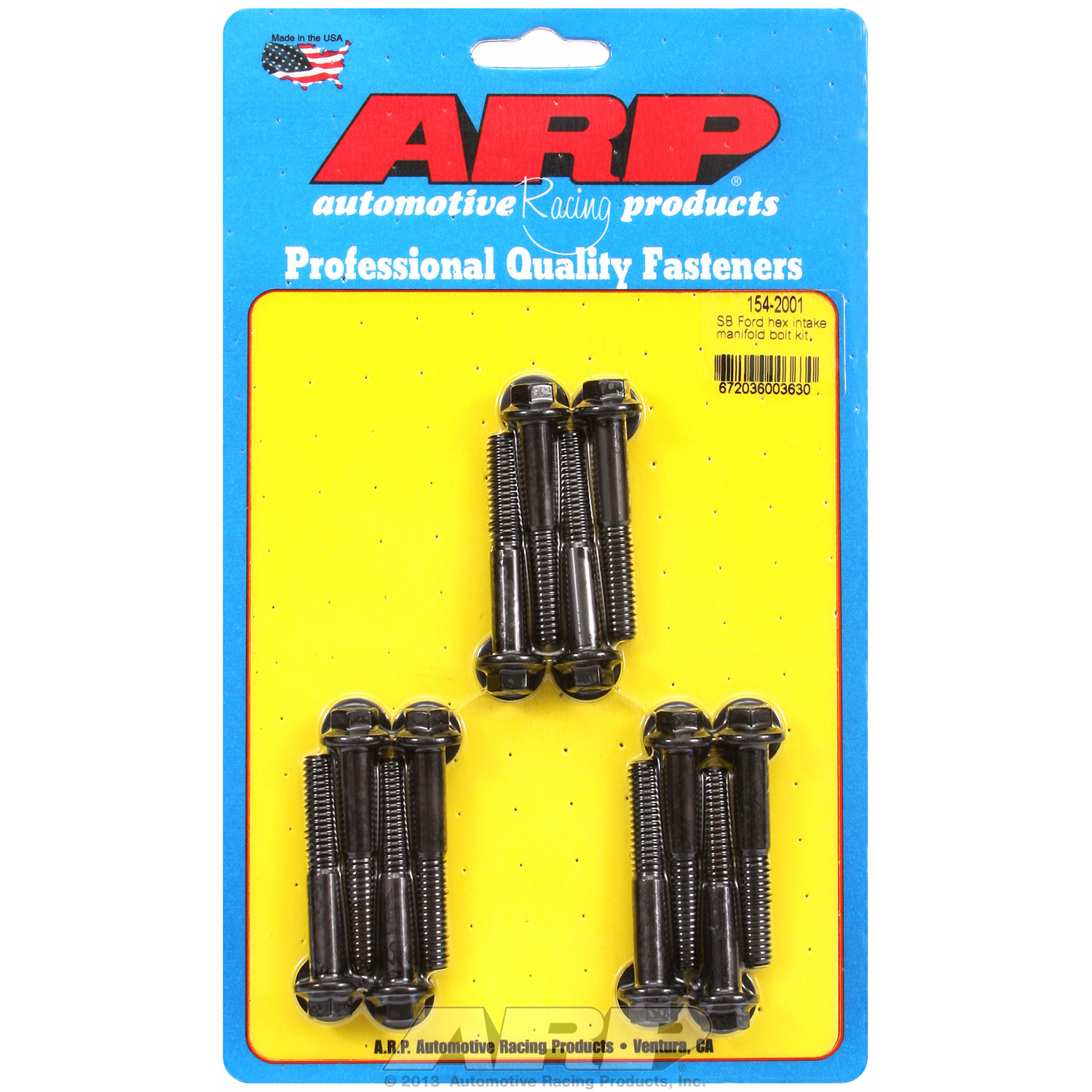 ARP, Intake Bolts, Ford SB, Hex, Chrome Moly - Competition Products