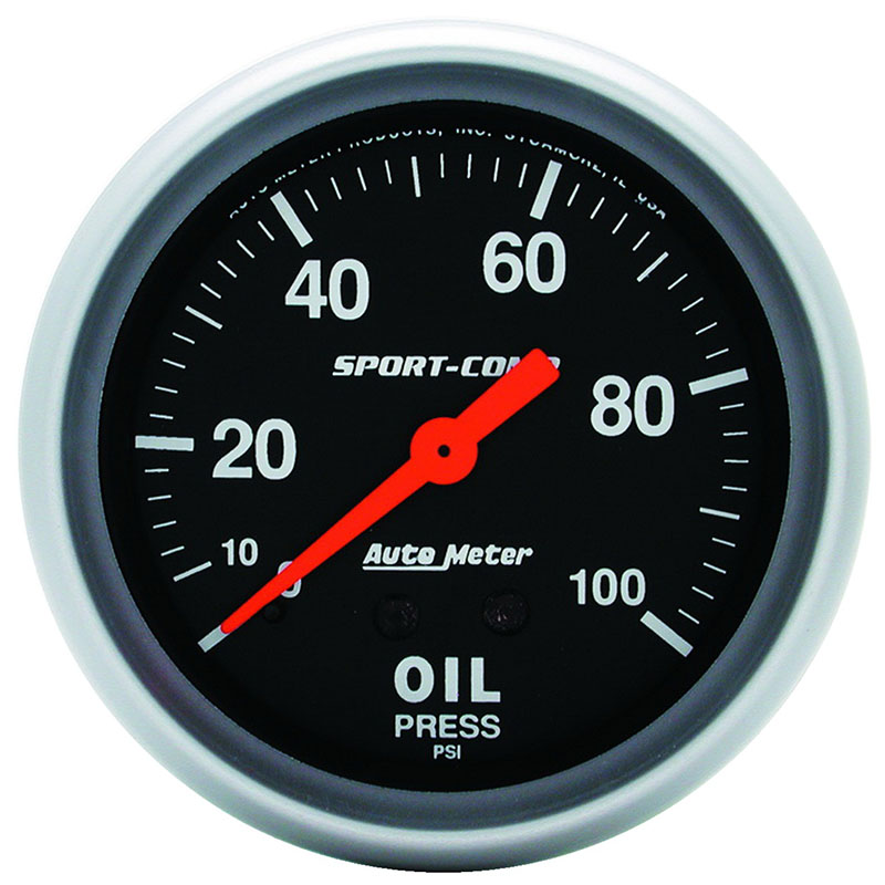Auto Meter, Sport Comp Mech. Gauge, 2-5/8" Oil Pressure - Competition ...