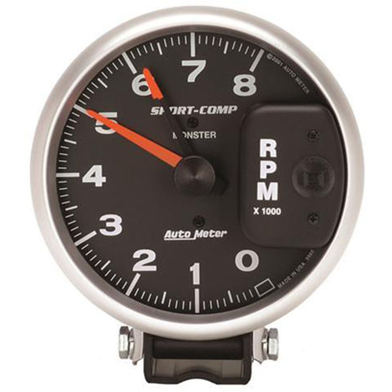 Auto Meter, Sport-Comp Tachometer, 5" Monster, 8,000 RPM - Competition ...