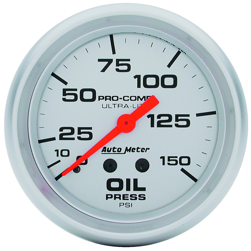 Auto Meter, Ultra-Lite Mech. Gauge, 2-5/8" Oil Pressure - Competition ...