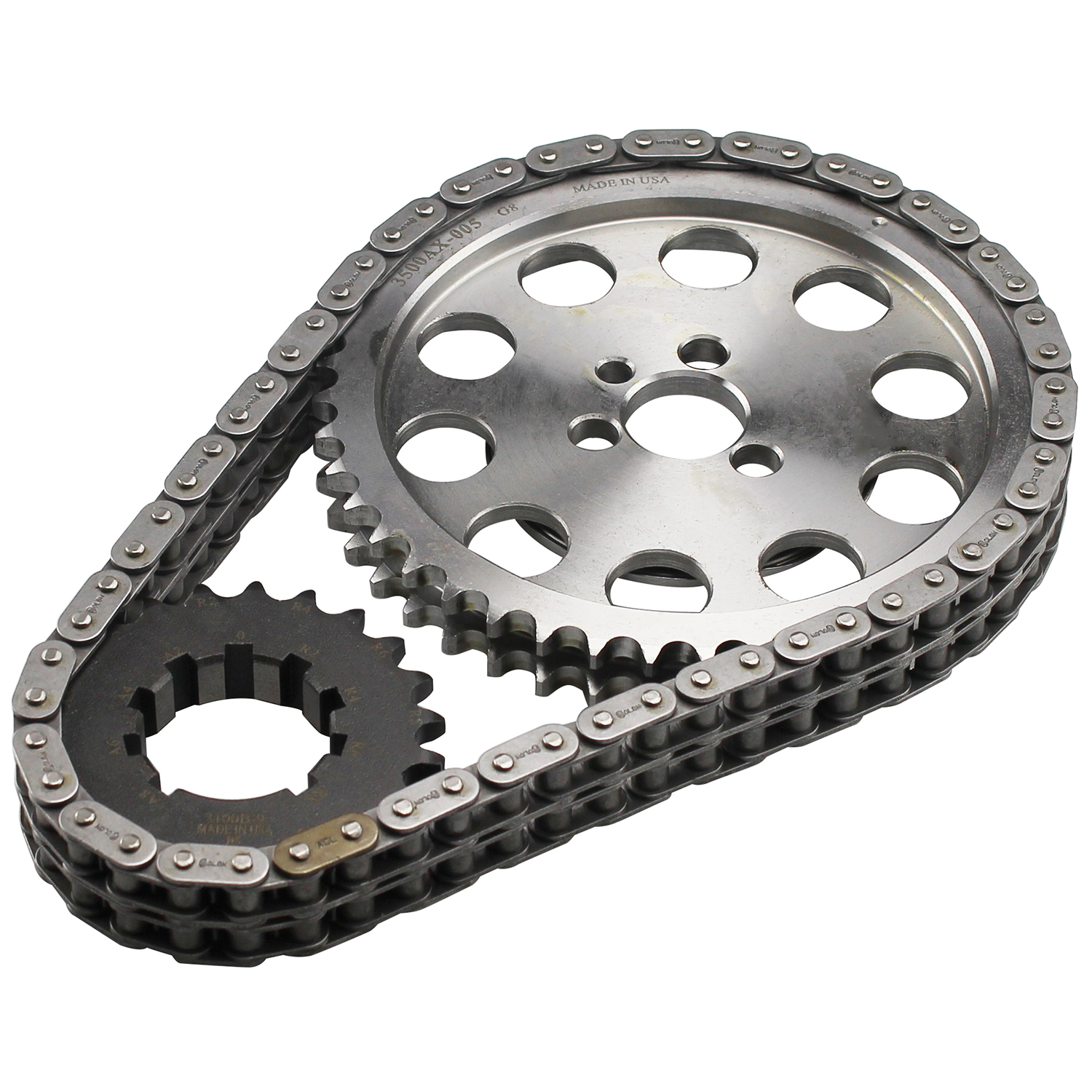 S.A. Gear, Billet Steel Double Roller Timing Set, Chev SB - Competition ...