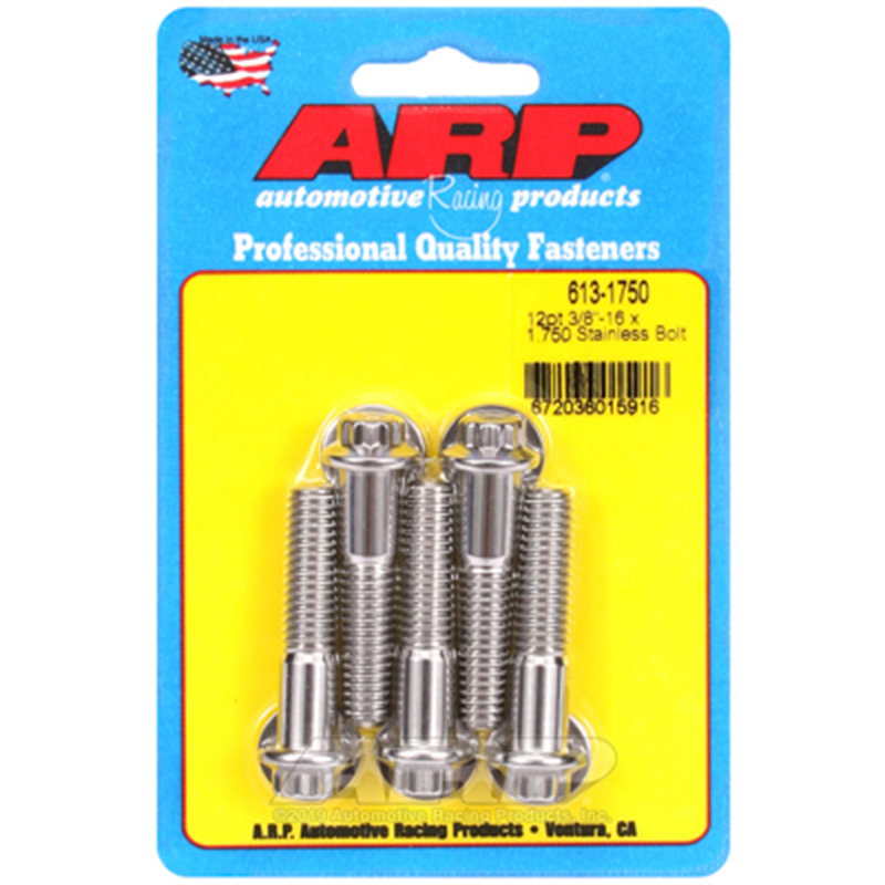 ARP 300, Bulk Fasteners, Stainless Steel 12-Point Head, 3/8"-16, 1.750 ...