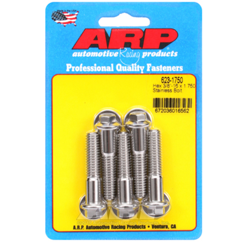 ARP, Bulk Fasteners, Stainless Steel Hex Head, 3/8"-16, 1.750" UHL ...