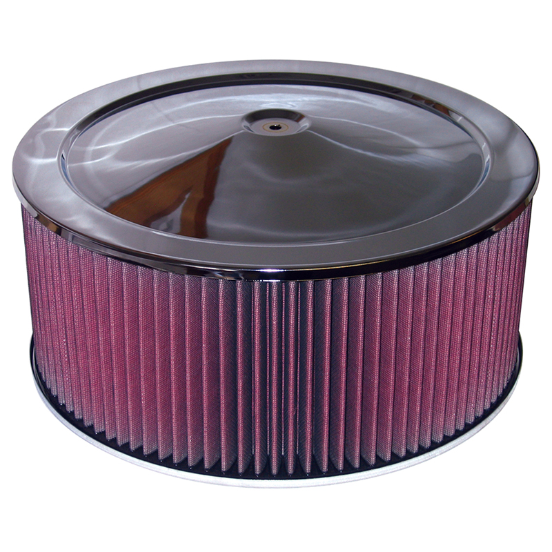 Power Products, Dominator Base Air Cleaner, 14" x 6", Chrome ...