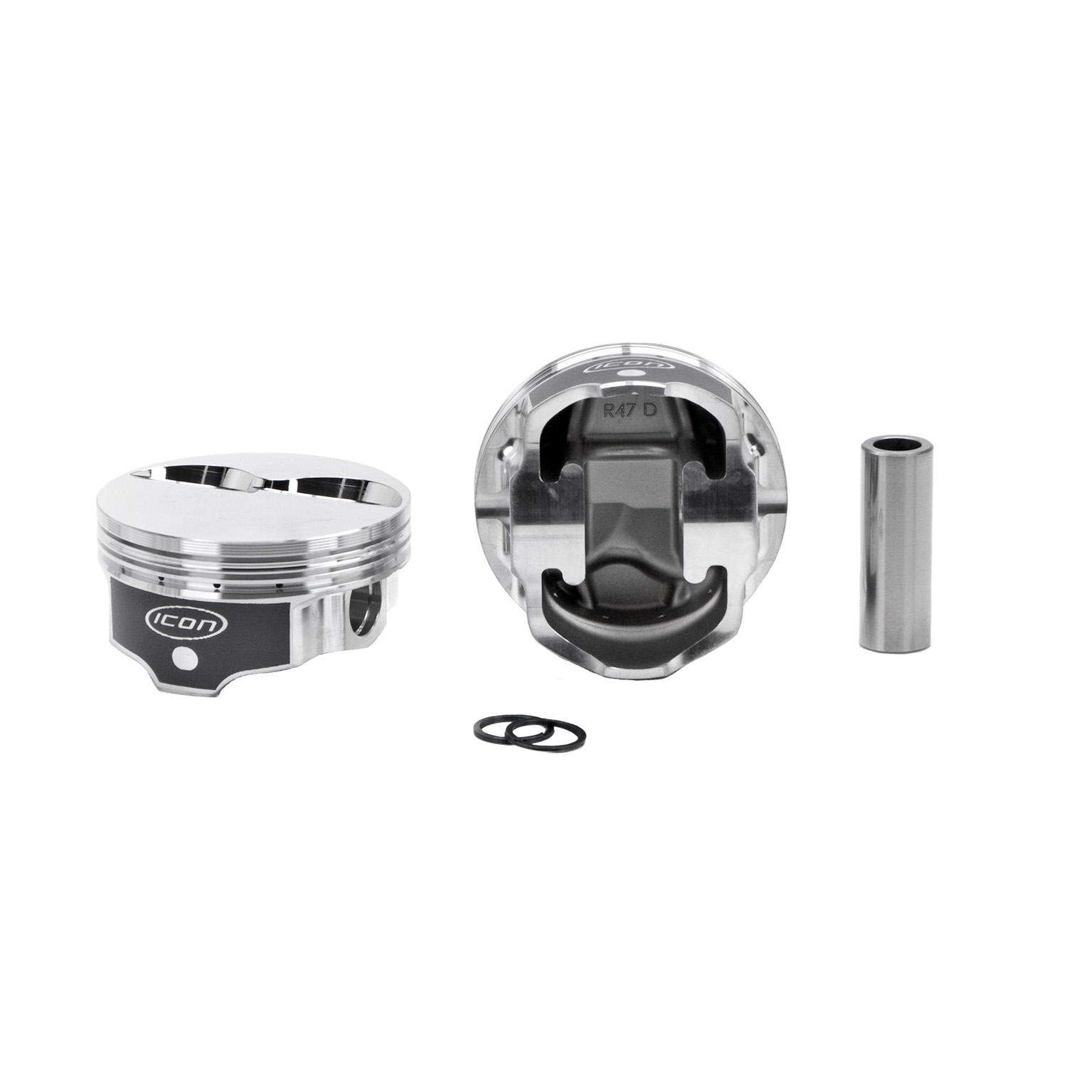 Icon Forged Pistons & Ring Set, SB Chev, 11.0cc Dome, - Competition ...